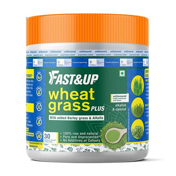 Buy Fast&Up Wheat Grass Plus - Unflavoured 150 gm Online at Discounted ...