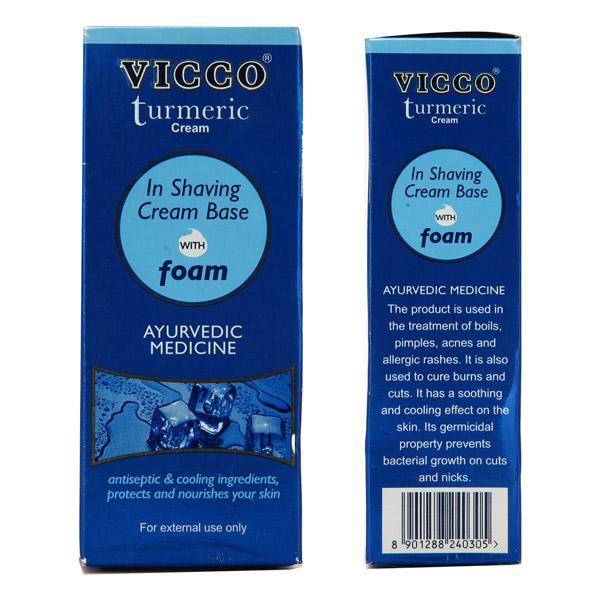 Vicco Turmeric Cream In Shaving Cream Base with Foam 30 gm