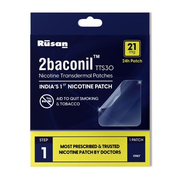 2baconil TTS30 21 Nicotine Transdermal Patches 1's Online at Best Price ...