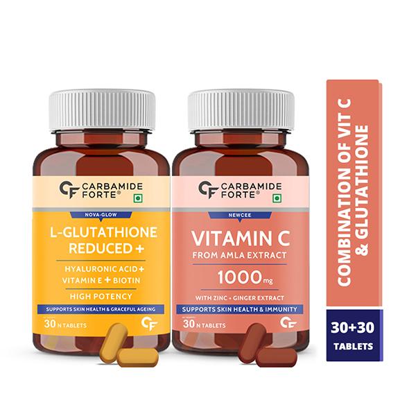 Buy CF L- Glutathione Reduced + Vitamin C Tablet - Combo Pack 30's ...