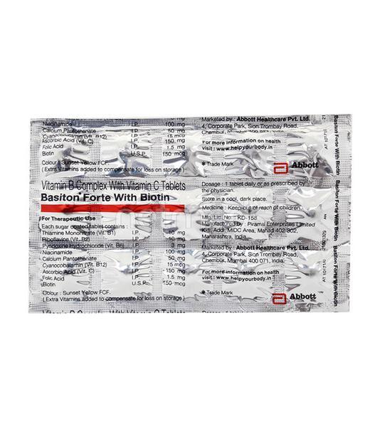 Basiton Forte With Biotin Tablet 15'S