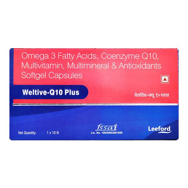 Buy WELTIVE Q10 PLUS Softgel Capsule 10's Online at Upto 25% OFF | Netmeds