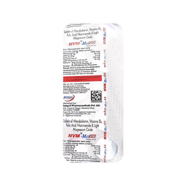 Buy NVM M12 OD Tablet 10's Online at Upto 25% OFF | Netmeds