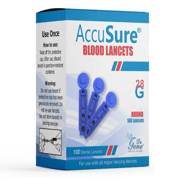AccuSure Blood Lancet 100's - Sterile Lancets for Precise Blood ...