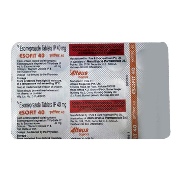 ESOFIT 40 Tablet 15's Price, Uses, Side effects, Substitutes | Netmeds
