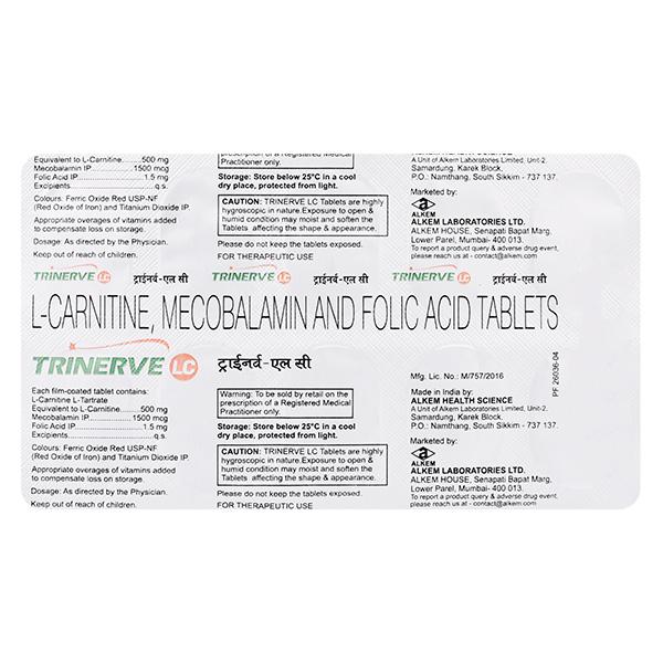 Trinerve LC Tablet 10'S : Price, Uses, Side Effects | Netmeds