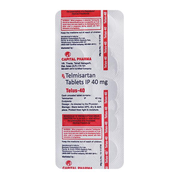 TELUS 40mg Tablet 10's Price, Uses, Side effects, Substitutes | Netmeds
