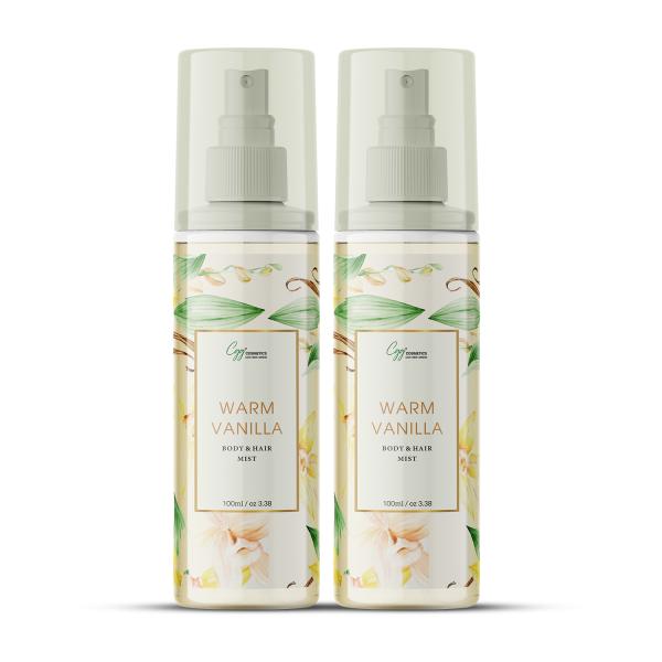 Buy CGG Cosmetics Body & Hair Mist Warm Vanilla (Pack of 2 x 100 ml ...