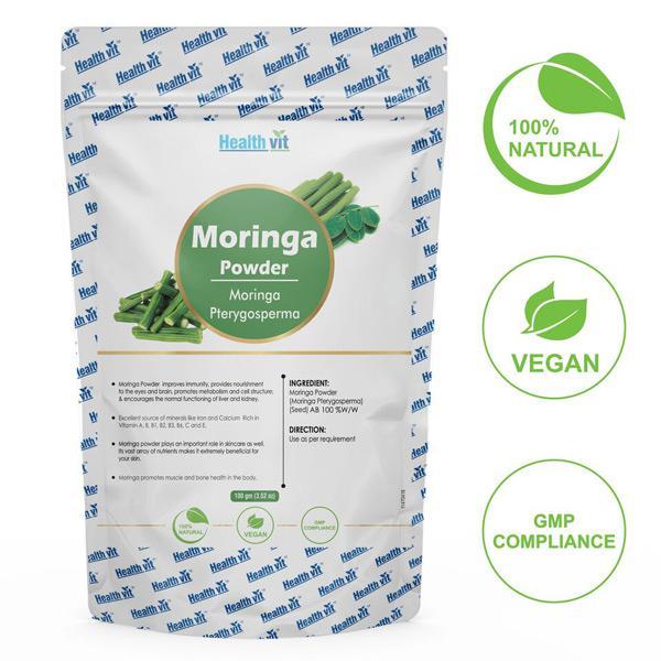 HealthVit Natural Moringa Powder (Moringa Pterygosperma) 100 gm