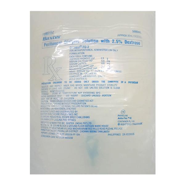 Baxter Dianeal PD- 2 Solution With 2.5% Dextrose (F885194) 5 litre