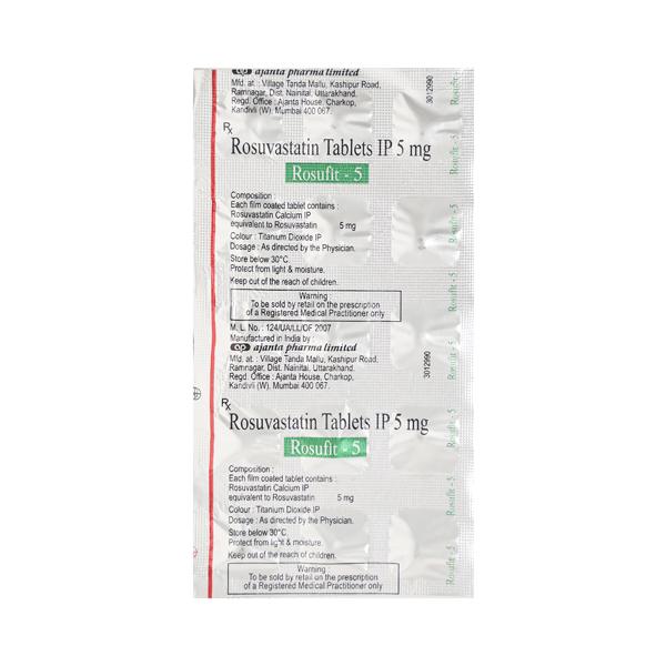 Rosufit 5mg Tablet 15'S : Uses, Side Effects, Price | Netmeds