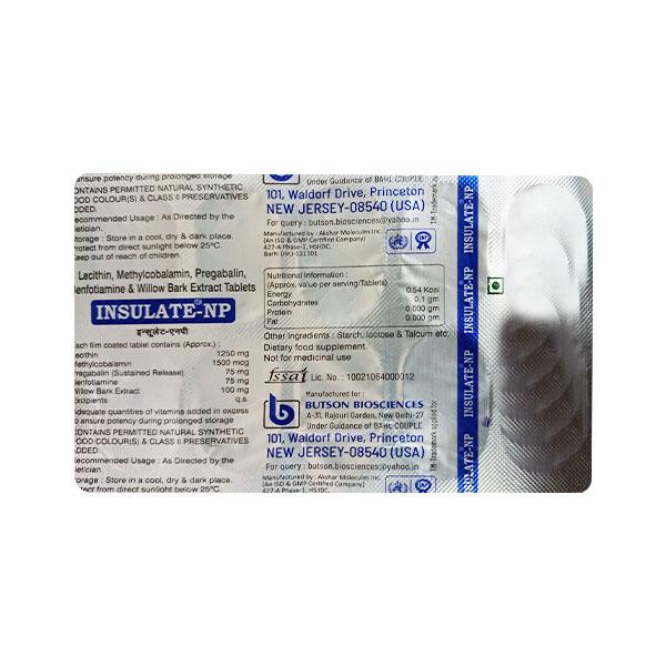 INSULATE NP Tablet 10's Price, Uses, Side effects, Substitutes | Netmeds