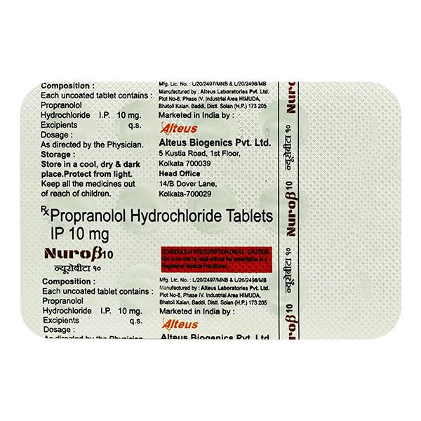 Buy NURO BETA 10 Tablet 15's Online at Upto 25% OFF | Netmeds