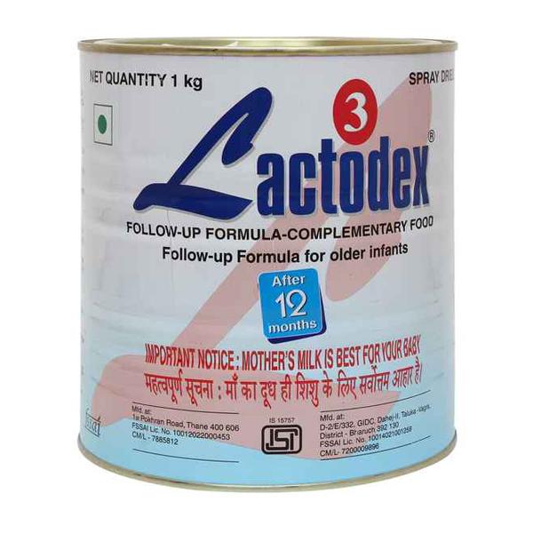 Buy Lactodex 3 Follow Up Formula (After 12 Months) Powder 1 kg (Tin ...