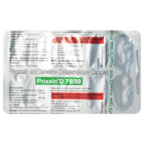 PRIXAIN D 75/30 Capsule 10's