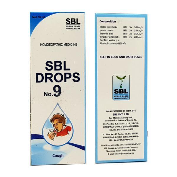 Buy SBL Drops No. 9 (Cough) 30 ml Online at Discounted Price | Netmeds