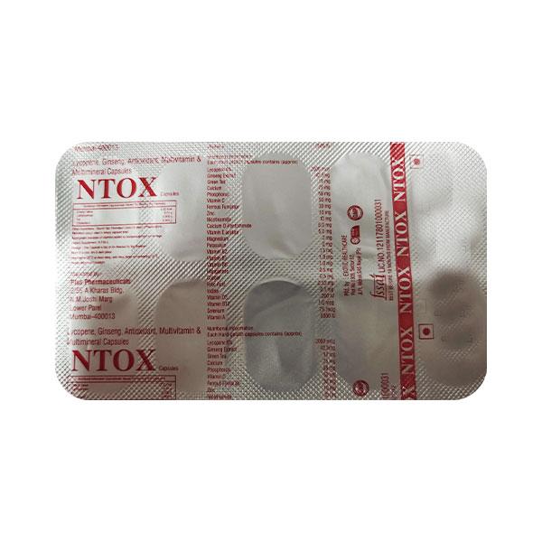 NTOX Capsule 10's Price, Uses, Side effects, Substitutes | Netmeds