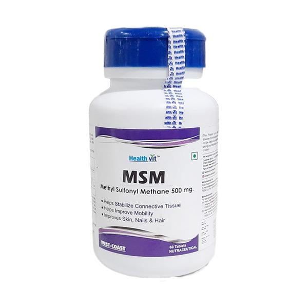 Buy HealthVit MSM (Methylsulfonylmethane) 500 mg Tablet 60's Online at ...