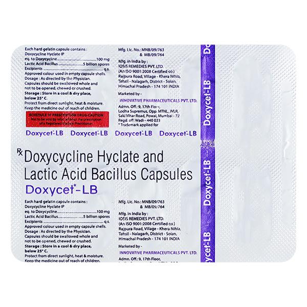 Buy Doxycycline lb Capsule 10's Online - Uses & Side Effects | Netmeds