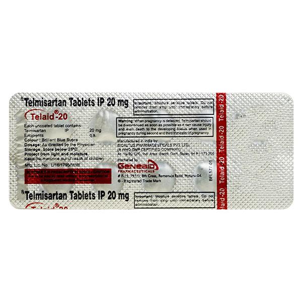 TELAID 20 Tablet 10's