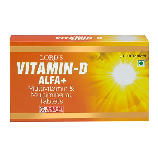 Lord's Vitamin-D Alfa+ Tablet (Pack of 3 x 10's) - Bone Health Support ...