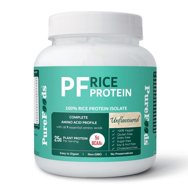 PureFoods PF Rice Protein Powder - Unflavoured 800 gm Online at ...