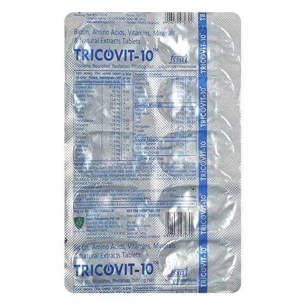 Tricovit 10mg Tablet 10'S : Uses, Side Effects, Price | Netmeds