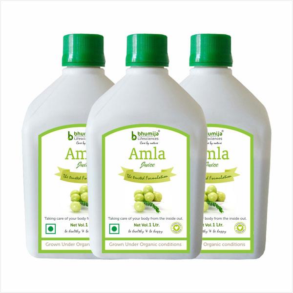 Bhumija Lifesciences Amla Juice (Pack of 3 x 1 Litre)