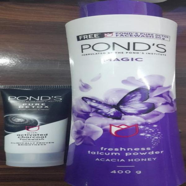 Ponds Magic Freshness Talcum Powder 400 gm (Free Ponds Pure Detox ...