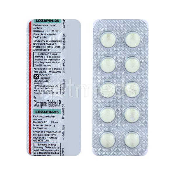 Buy Lozapin 25mg Tablet 10'S Online at Upto 25% OFF | Netmeds