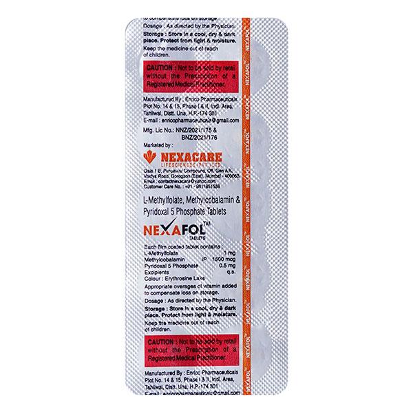 Buy NEXAFOL Tablet 10's Online at Upto 25% OFF | Netmeds