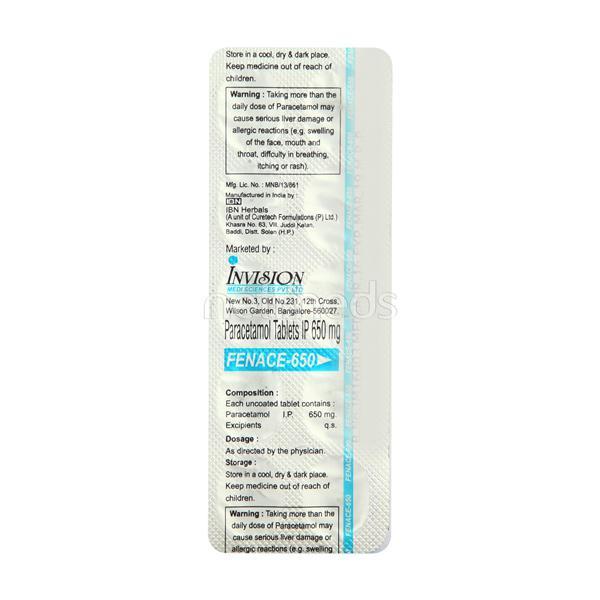 Fenace 650mg Tablet 10'S