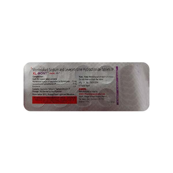 XL Mont Tablet 10'S : Uses, Side Effects, Price | Netmeds