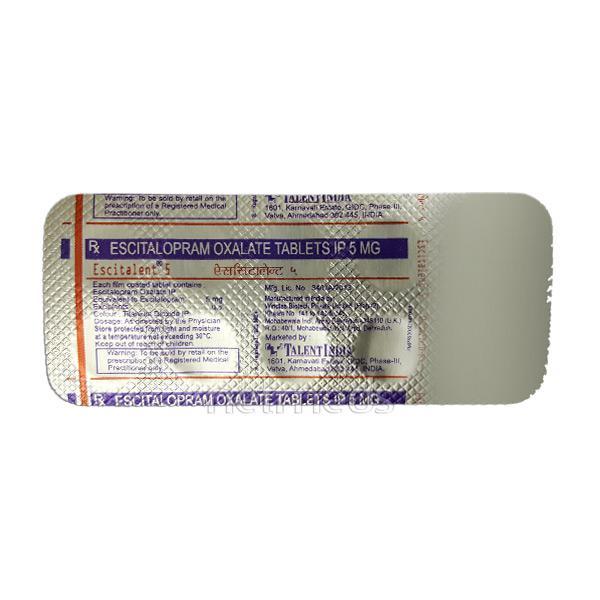 Escitalent 5mg Tablet 10'S