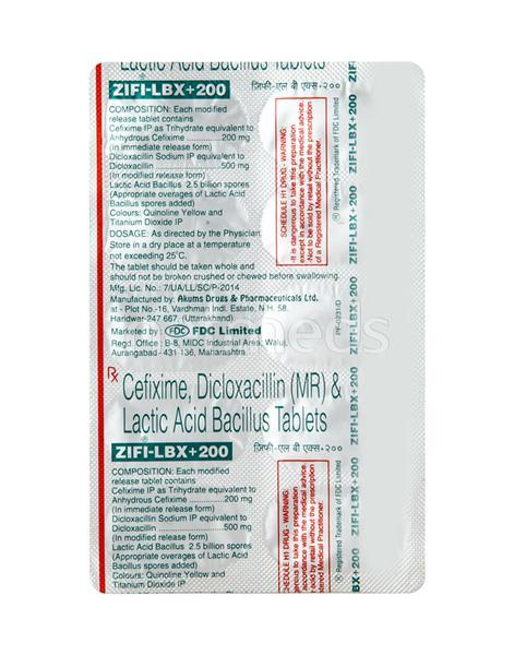 Zifi Lbx+200mg Tablet 10'S