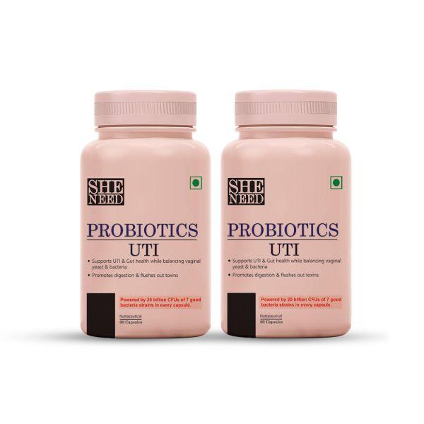 Sheneed Probiotics UTI Capsule - Pack of 2 x 60's Online at Best Price ...