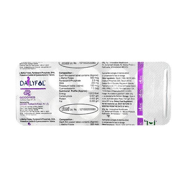 DAILYFOL Tablet 10's Price, Uses, Side effects, Substitutes | Netmeds