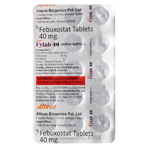FYTAB 40 Tablet 15's Price, Uses, Side effects, Substitutes | Netmeds