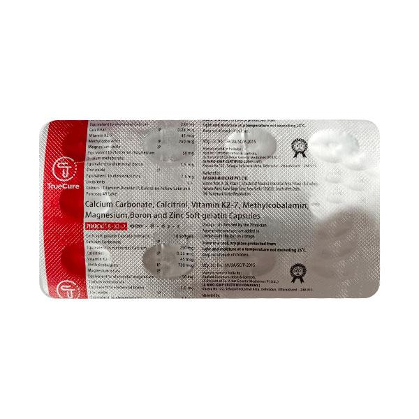 PHARCAL B K2 7 Soft Gelatin Capsule 10's Price, Uses, Side effects ...