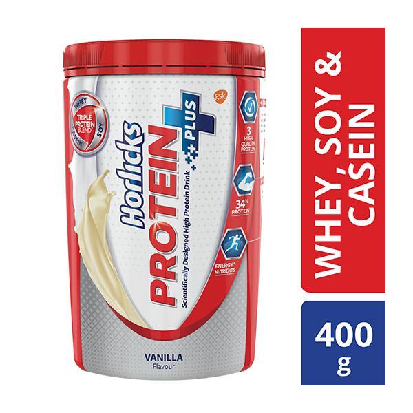 Horlicks Protein Plus Powder - Vanilla Flavour 400 gm (Pet Jar) Online ...