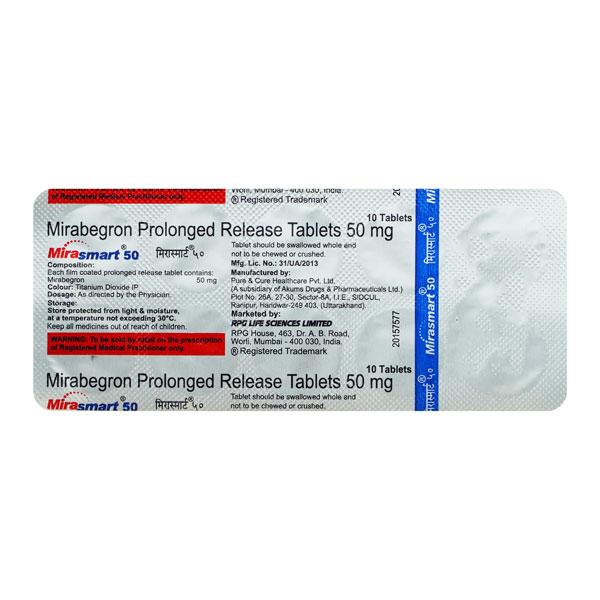 Mirasmart 50mg Tablet 10'S