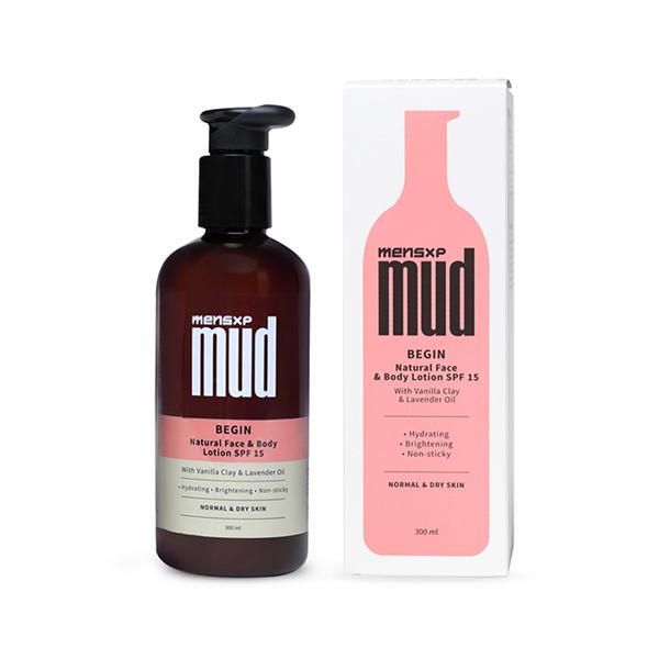 Buy MensXP Mud Begin SPF 15 Natural Face & Body Lotion - Vanilla Clay ...