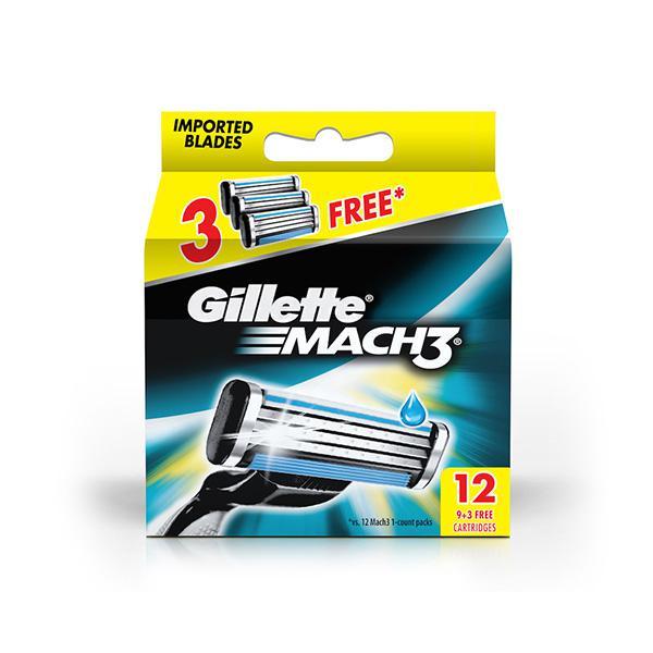 Buy Gillette Mach 3 Cartridges 12's Online at Discounted Price | Netmeds