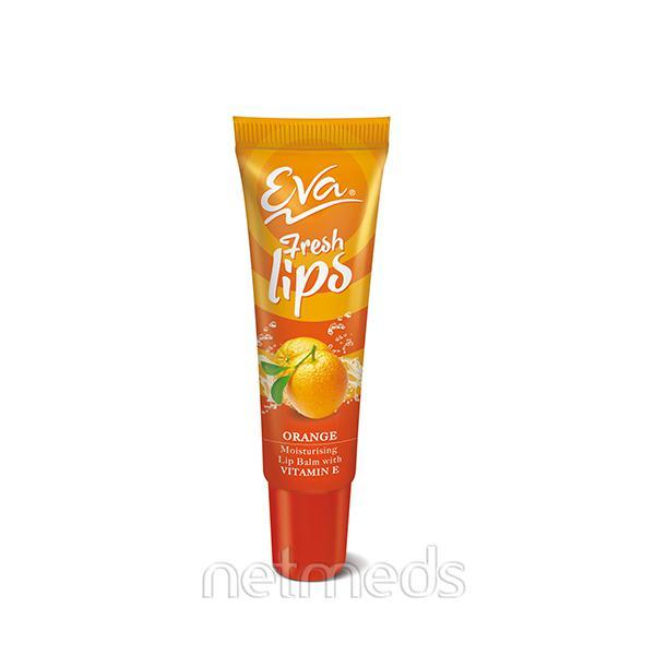 Eva Fresh Lips Tube - Orange Lip Balm 9 gm