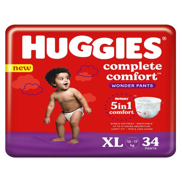 Buy huggies complete comfort wonder diaper pants (xl) 34's Online at Best Price - Diapers & Wipes