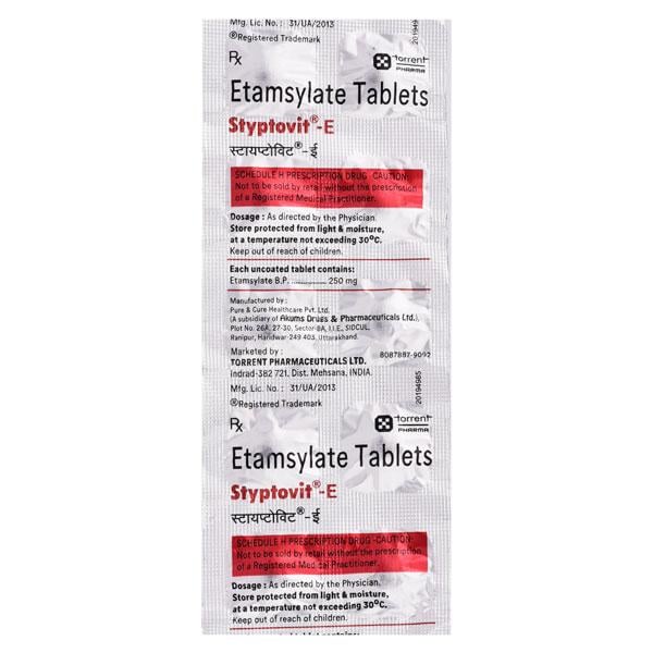 Buy STYPTOVIT E 250 Tablet 10's Online at Upto 25% OFF | Netmeds