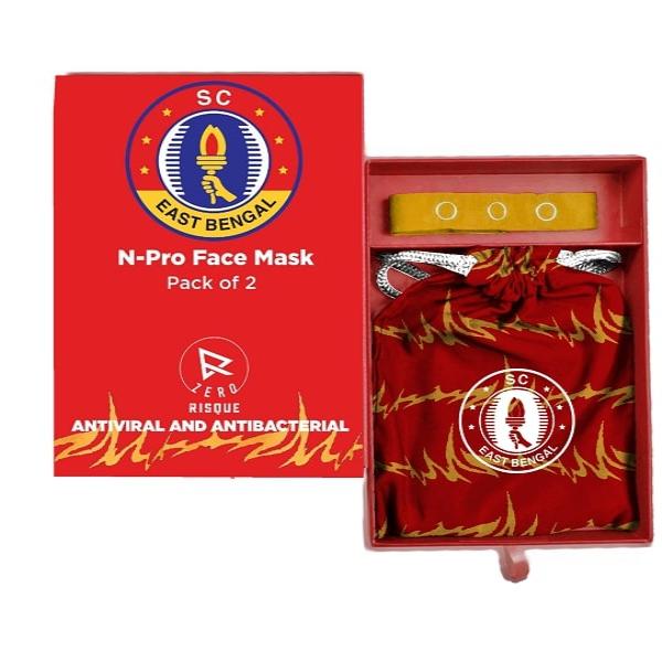Zero Risque SC East Bengal N-Pro Face Mask 2's