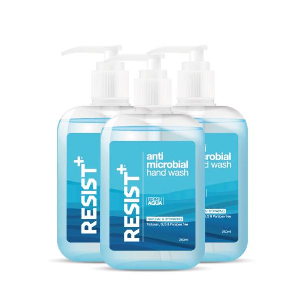 RESIST+ AntiMicrobial Hand Wash - Fresh Aqua (Pack of 3 X 250 ml) 1's ...