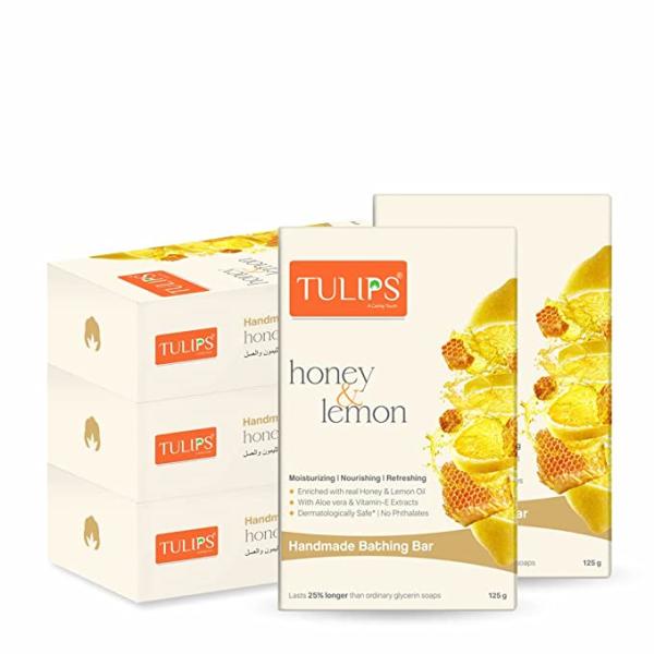 Honey & Lemon Handmade Bathing Bar 125 gm Online at Best Price - Soaps