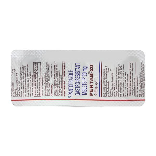 Pentab 20mg Tablet 10'S - Buy Medicines online at Best Price from ...